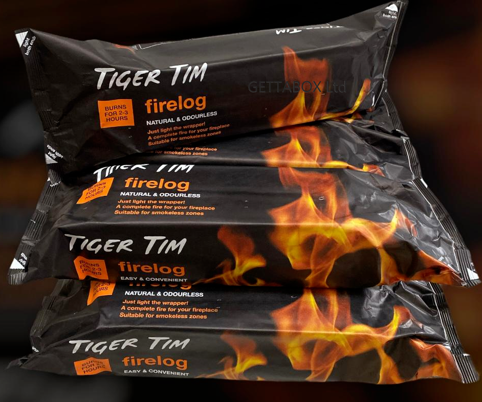 Tiger Tim Natural Odourless Smokeless Heavy Firelogs Chimney Fuels 1 ...