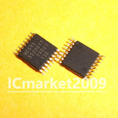 50 PCA 74HC595PW TSSOP-16 74HC595 HC595 8-Bit Shift Registers 3-State ...