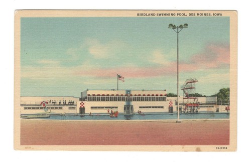 Birdland Swimming Pool Des Moines Iowa Vintage Postcard EB236 | eBay
