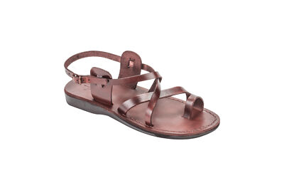Women's Biblical Sandals Handmade Natural Israel Leather from Jerusalem ...
