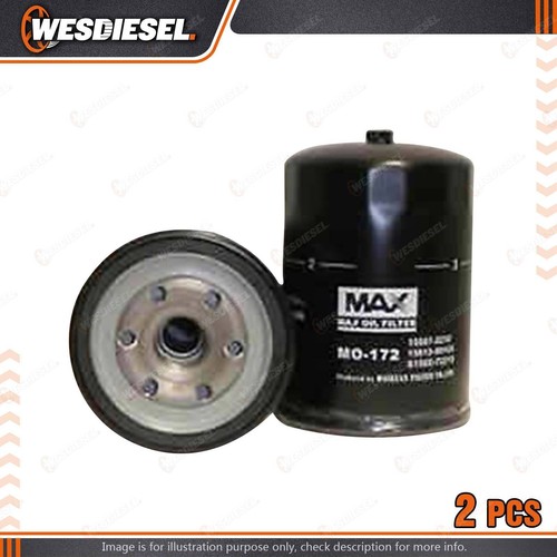 2 x Wesfil Oil Filters fits Toyota Coaster XZB50 4.0L 12V 4Cyl OHV BUS ...