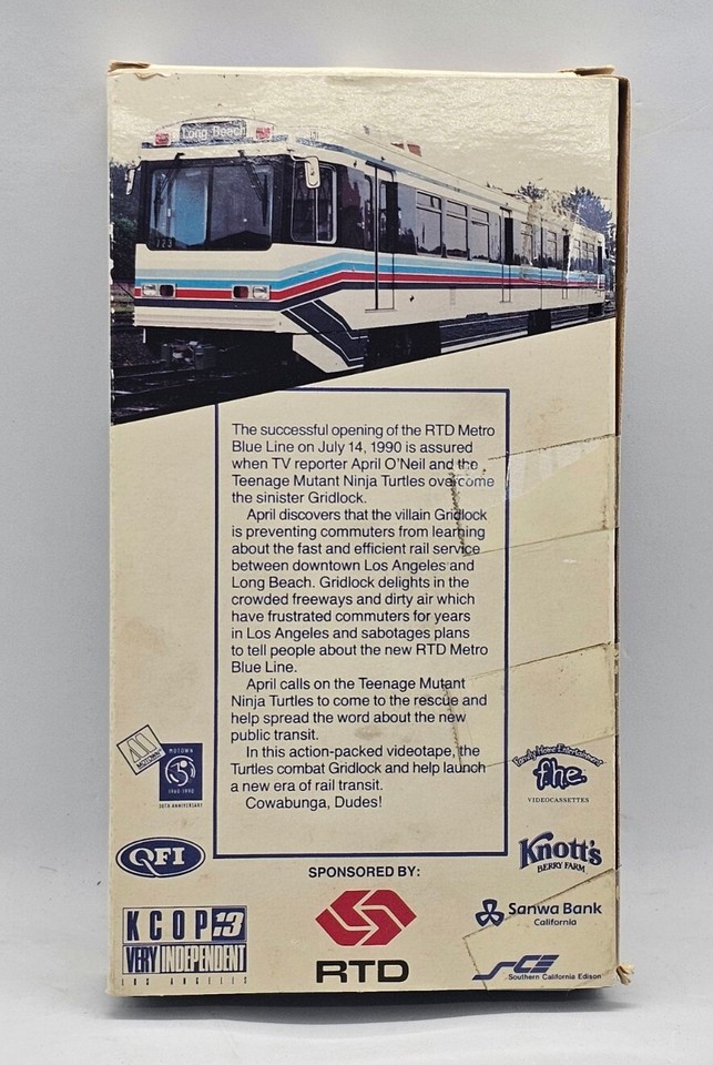 TEENAGE MUTANT NINJA TURTLES OPERATION BLUE LINE VHS TAPE RARE 1990 ...