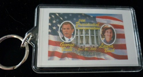 54TH PRESIDENT GEORGE AND LAURA BUSH KEY CHAIN JAN. 20TH 2001!! | eBay