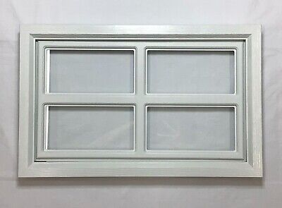 Garage Door Window Kit w/ Glass Opt In/Ext Frame Insert Grill Screw ...