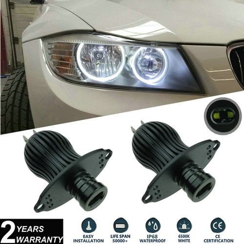 2x E90 E91 LCI 2008-2011 LED Angel Eyes Upgrade Halo Ring Bulbs Kit 20W ...