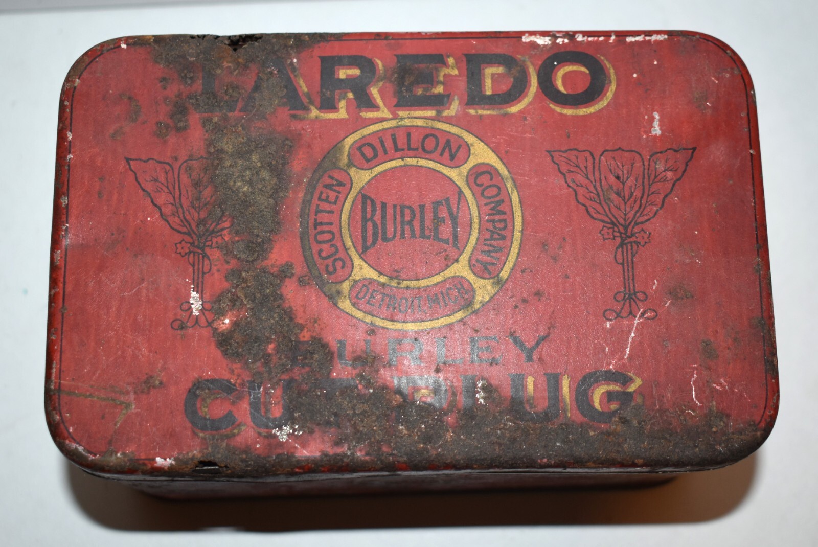 Vintage Laredo Burley Cut Plug Tobacco Advertising Tin Container | eBay