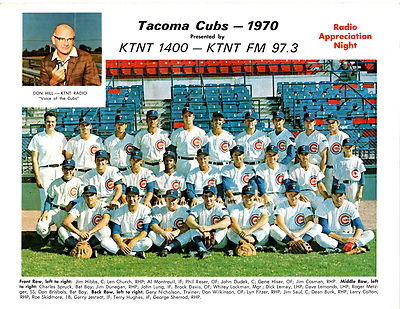1970 TACOMA CHICAGO CUBS PCL TEAM 8X10 PHOTO METZGER BASEBALL ...
