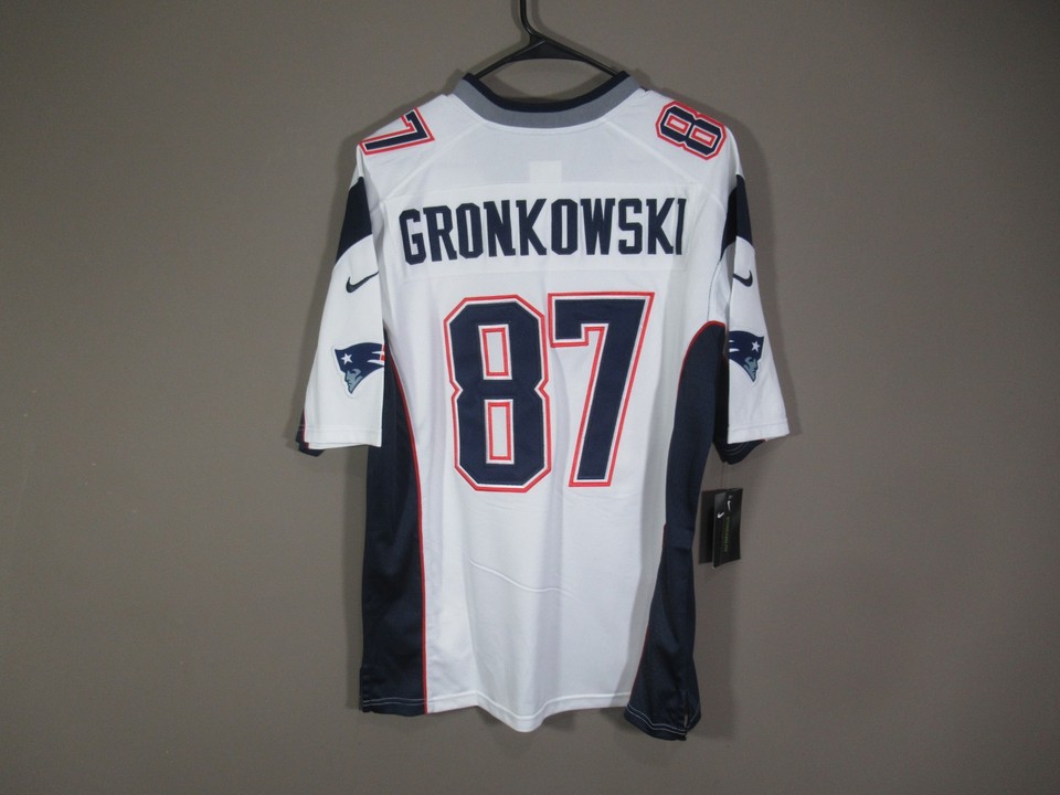 Rob Gronkowski #87 New England Patriots Super Bowl LI 51Jersey White Sz ...