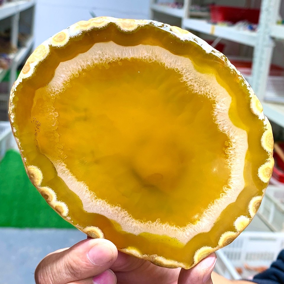 154G Natural Beautiful Agate Geode Druzy Slice Extra Large Gemstone | eBay