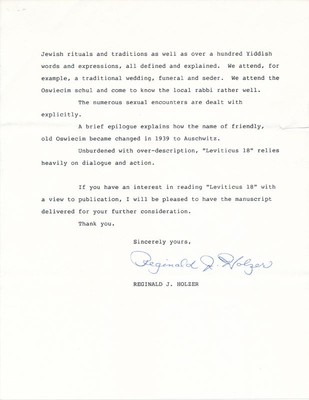 OPERATION GREYLORD, Reginald J HOLZER / Typed Letter Signed | eBay