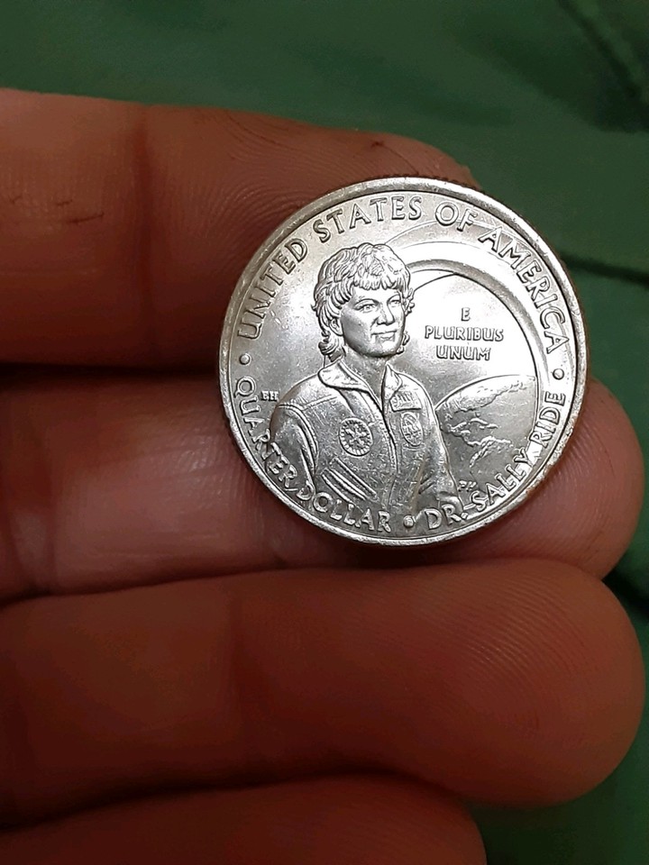 2022 Dr Sally Ride U.s State Lady Quarter. Quarter Has A Drool Error On ...