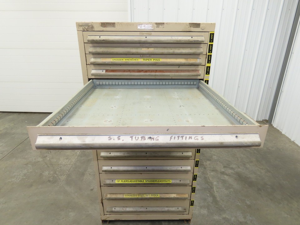 14 Drawer Industrial Tooling Storage Cabinet 30x29x61" Lyon Lista ...