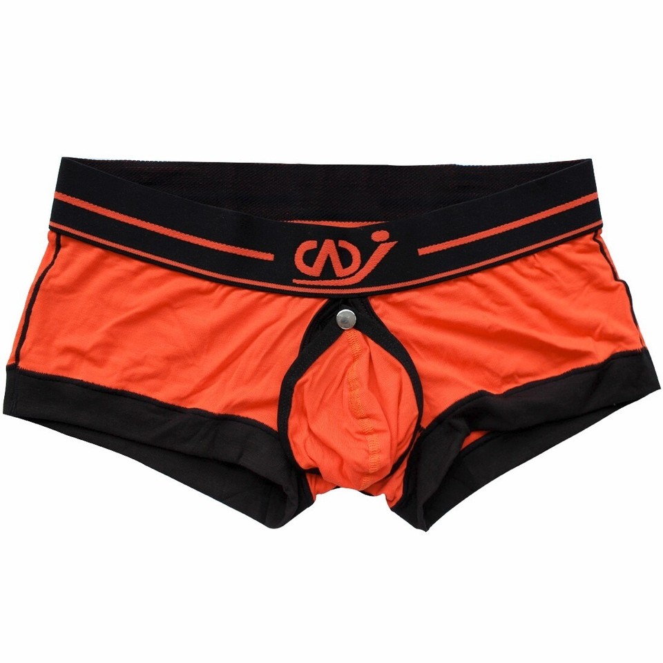 Sexy Men Open Back Boxer Shorts Buckled Pouch Underwear Bikini Briefs ...