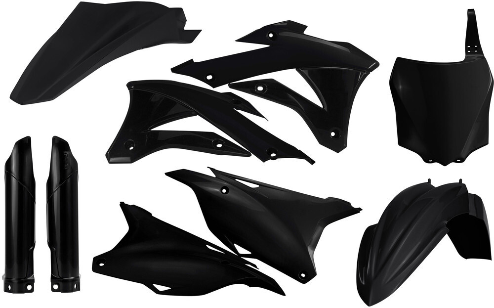 Acerbis Plastic Kit Set Black Kawasaki KX85 KX100 2014-2021 | eBay