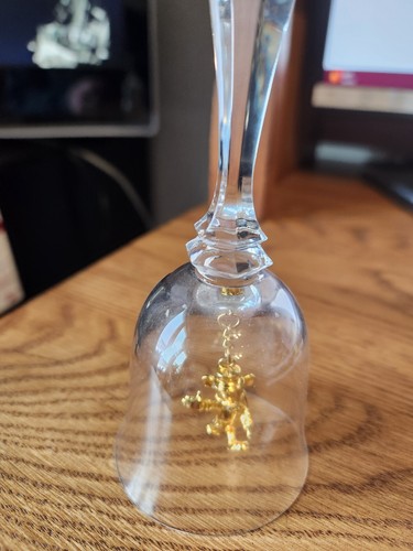 DISNEY MICKEY MOUSE PARADE MARCH CHARM CLAPPER IN CLEAR GLASS BELL - 5 ...