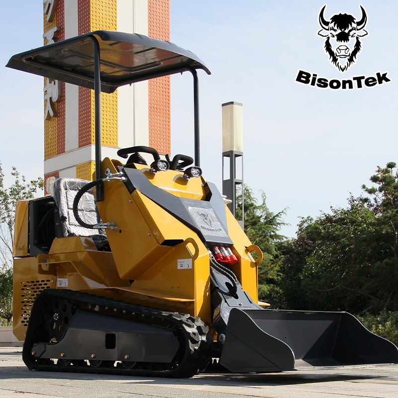 2025 Mini Skid Steer Loader Cab Ride-On Track Gasoline Engine Outdoor ...