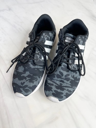 ADIDAS WOMEN'S QT RACER CLOUDFOAM RUNNING SHOE SNEAKER sz 7.5 BLACK ...