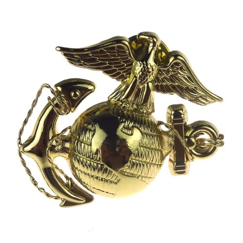 USMC US Marine Corps Officer EGA Barracks Cap Hat Badge Metal Badge ...