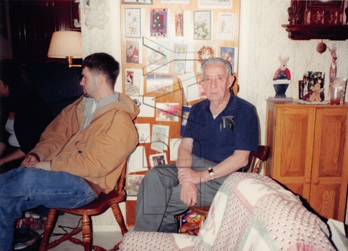 Original Photo 3.5x5 Father And Son Portrait Young Man Not Looking At ...