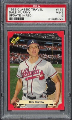 1988 Classic Travel Update I Red #156 Dale Murphy Braves PSA 9 Mint ...
