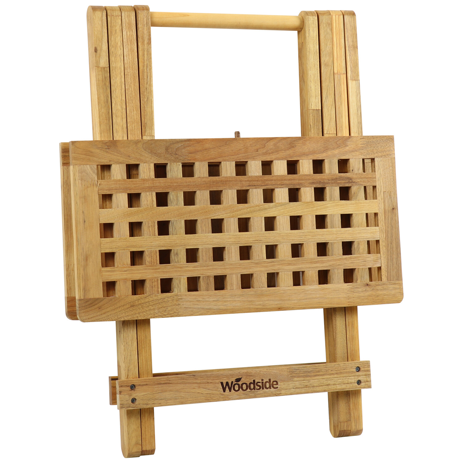 Woodside Belford Treated Wooden Folding Garden Coffee Table, 50cm x ...