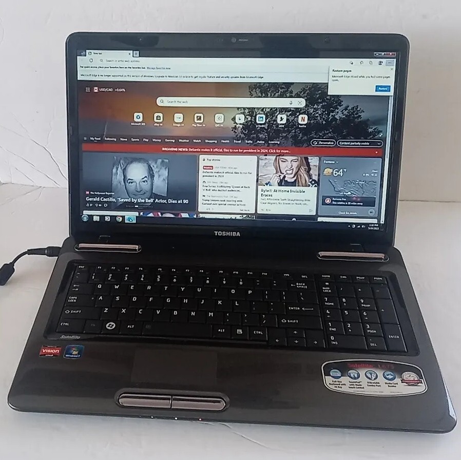 TOSHIBA SATELLITE L675D-S 17.3" AMD PHENOM II 2.90GHz 4GB 500 GB WIN 10 PRO | eBay