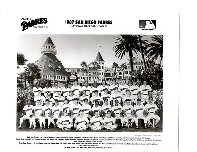 1987 SAN DIEGO PADRES 8X10 TEAM PHOTO KRUK GOSSAGE BASEBALL CALIFORNIA ...
