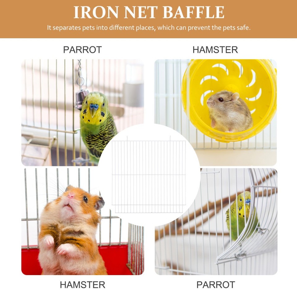 Pet Segregation Plate Iron Net Baffle Cage Partition for Hamsters ...