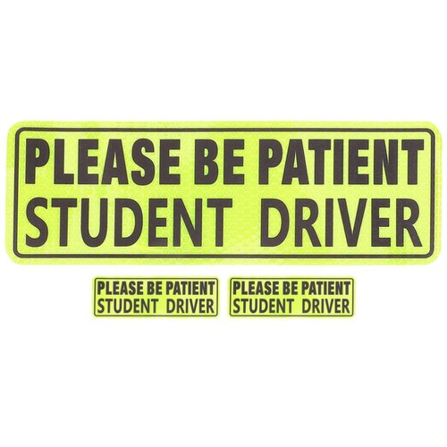 3 Pcs Reflective Car Stickers Magnetic New Driver Student Bumper ...