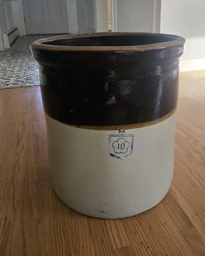 10 Gallon Vintage Crock Pot Nelson Mccoy Great Shape! | eBay