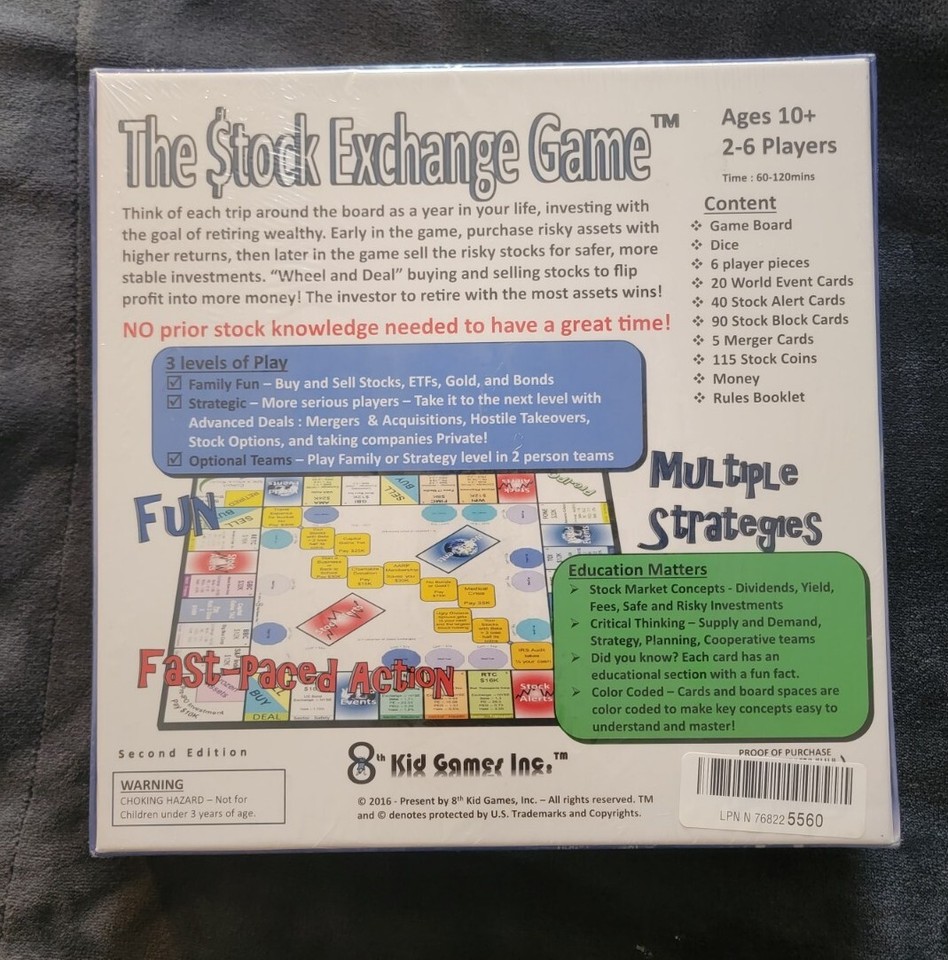 The Stock Exchange Game The Stock Market Board Game - Family Fun SEALED ...