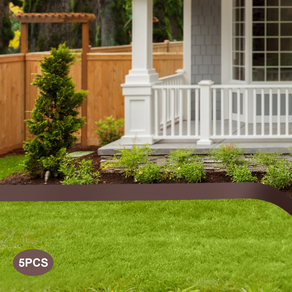 Steel Landscape Edging Lawn Border Edge Garden Yard Barrier 5'' Height ...