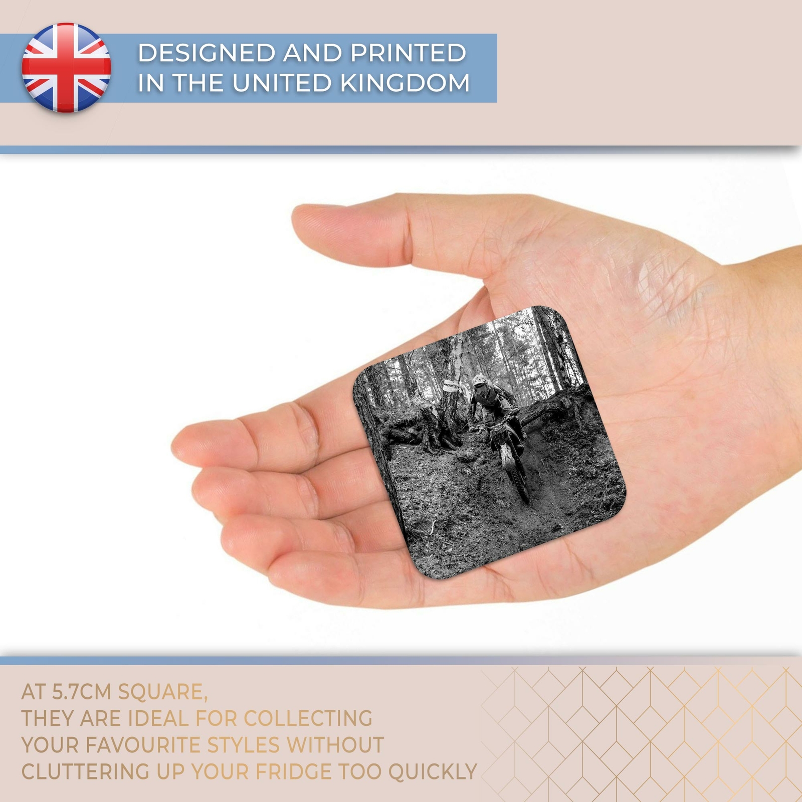 Awesome Fridge Magnet bw - Enduro Motocross Bike Biker #38705 | eBay UK