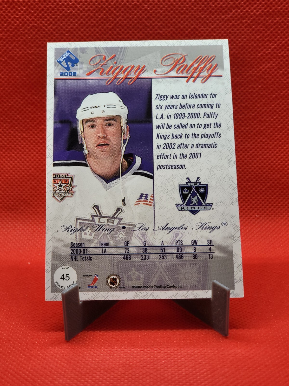 2002 Pacific Private Stock *Gold* Ziggy Palffy #45 Rookie /106 LA Kings ...