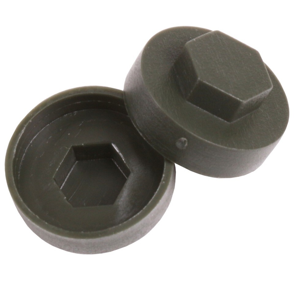 Choose AMOUNT & COLOUR 16mm HEXAGON COVER CAPS Roofing Screw Dome ...