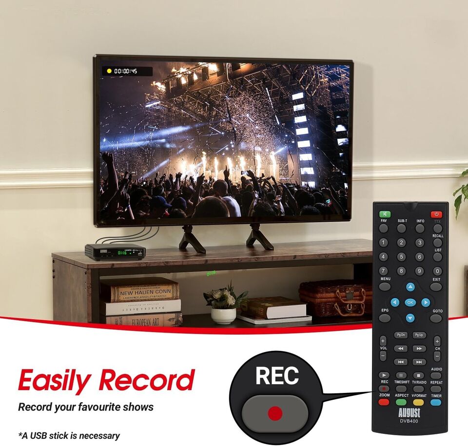 Freeview HD TV Digital Recorder Set Top Box Play Pause Rewind HDMI ...