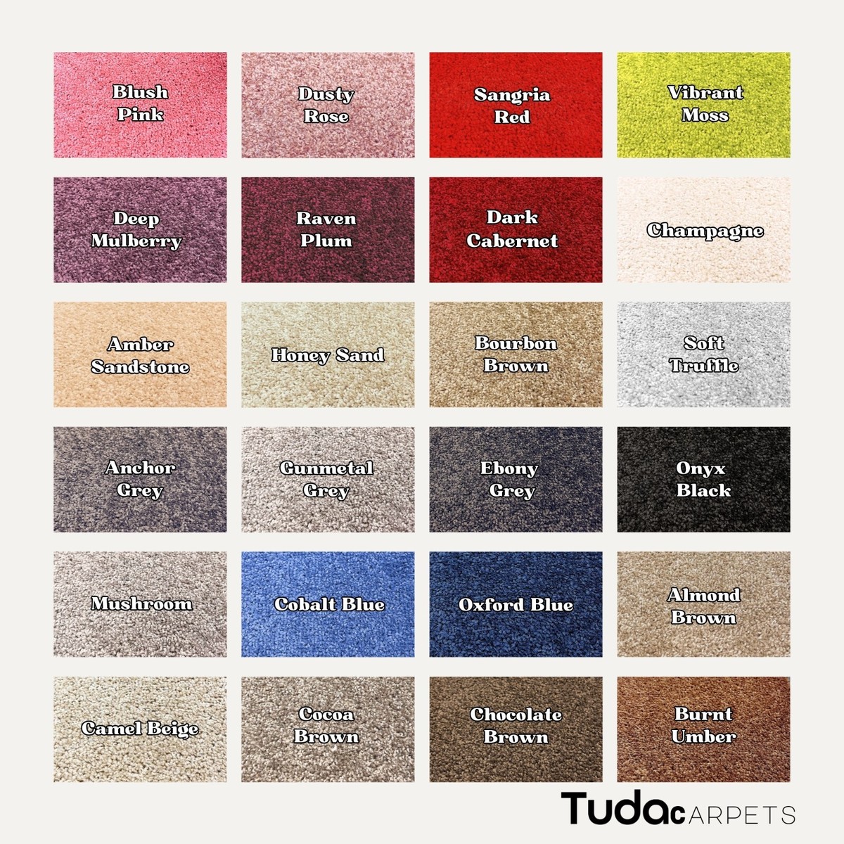 Carpet Color Chart Hugh Mackay Swaledale 55oz Wool Twist PR02087