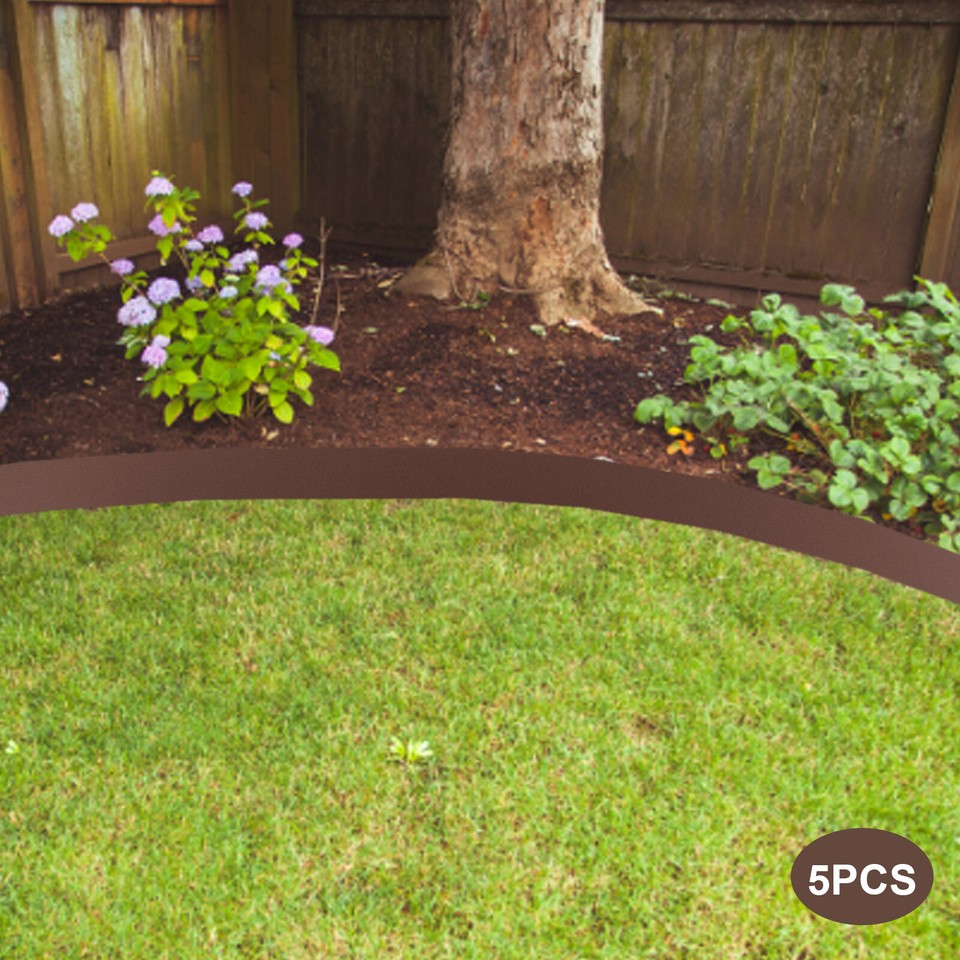 Metal 5PCS Landscape Edging Steel Lawn Edging 3"* 39" Garden Border ...