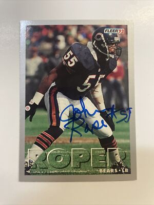 John Roper Autographed 1993 Fleer Card #400 Chicago Bears A-352 | eBay