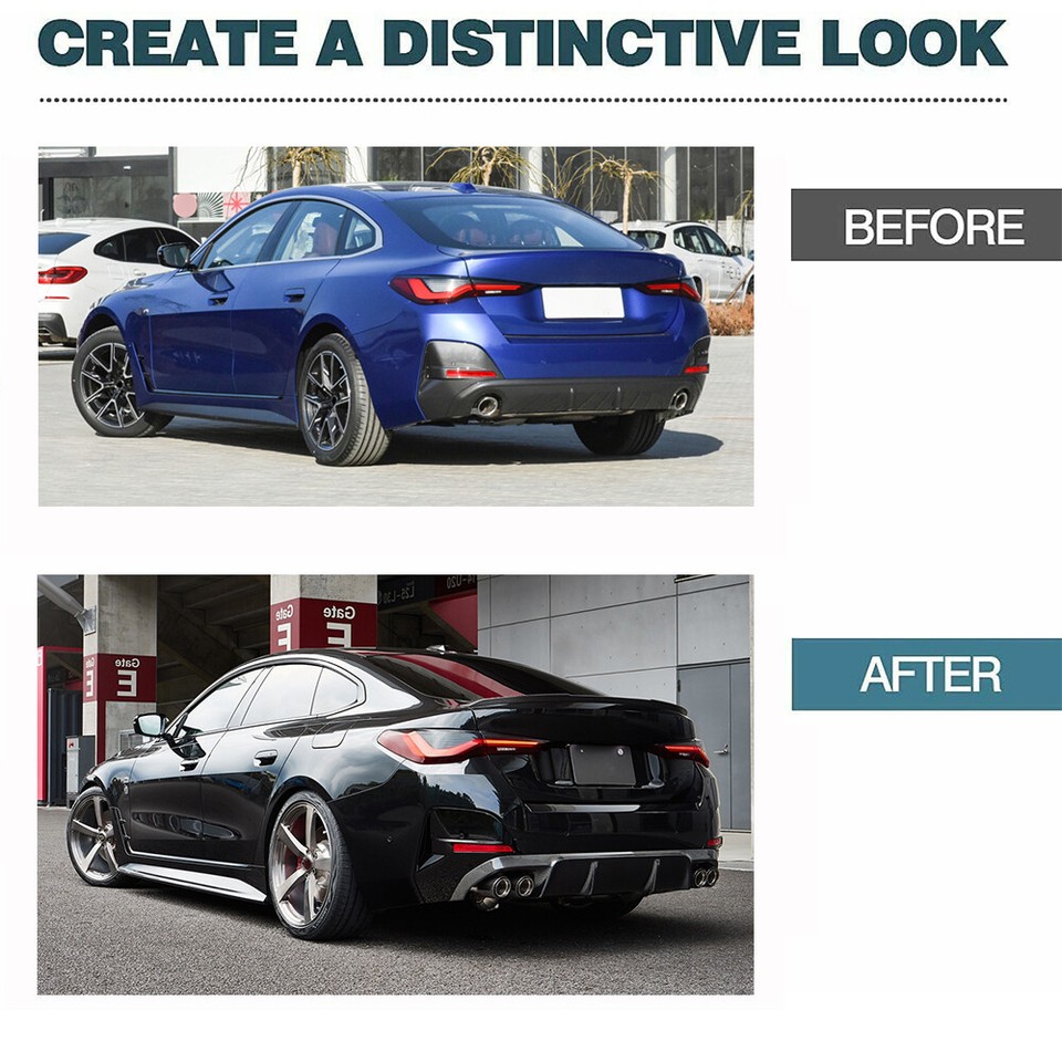 Fits BMW G26 M440i 440i 430i 2021UP REAL CARBON Rear Bumper Diffuser ...