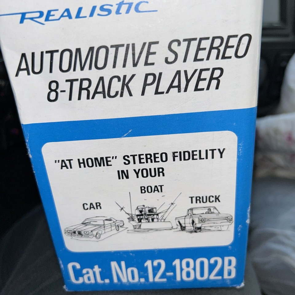 New Vintage Realistic Car Stereo 8 Track Play Model No. 12-1802B | eBay
