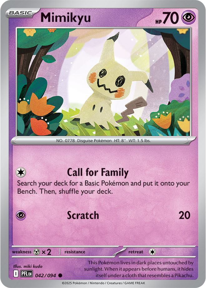 Pokémon TCG Phantasmal Flames – Mimikyu 042/094 – Reverse Holo – Near ...