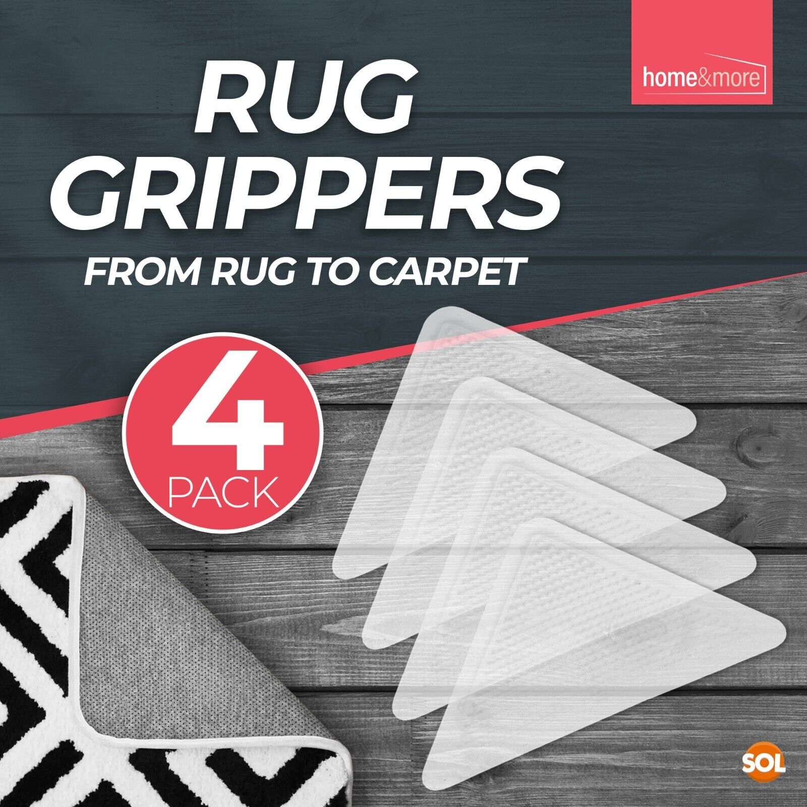 4-16 Rug Gripper Carpet Mat Anti Non Slip Grip Stopper Stickers Tape To ...