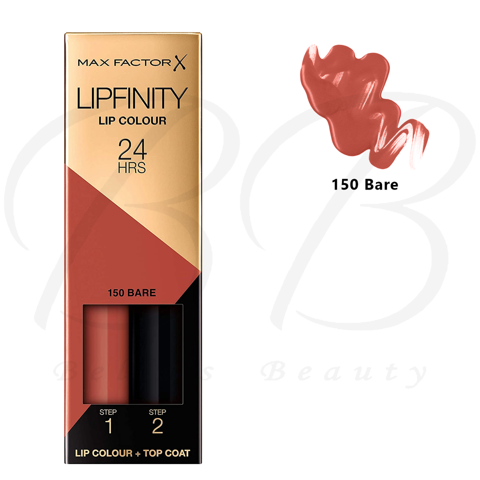 MAX FACTOR Lipfinity 2 Step Lip Colour + Top Coat 24Hrs Lip Tint ...