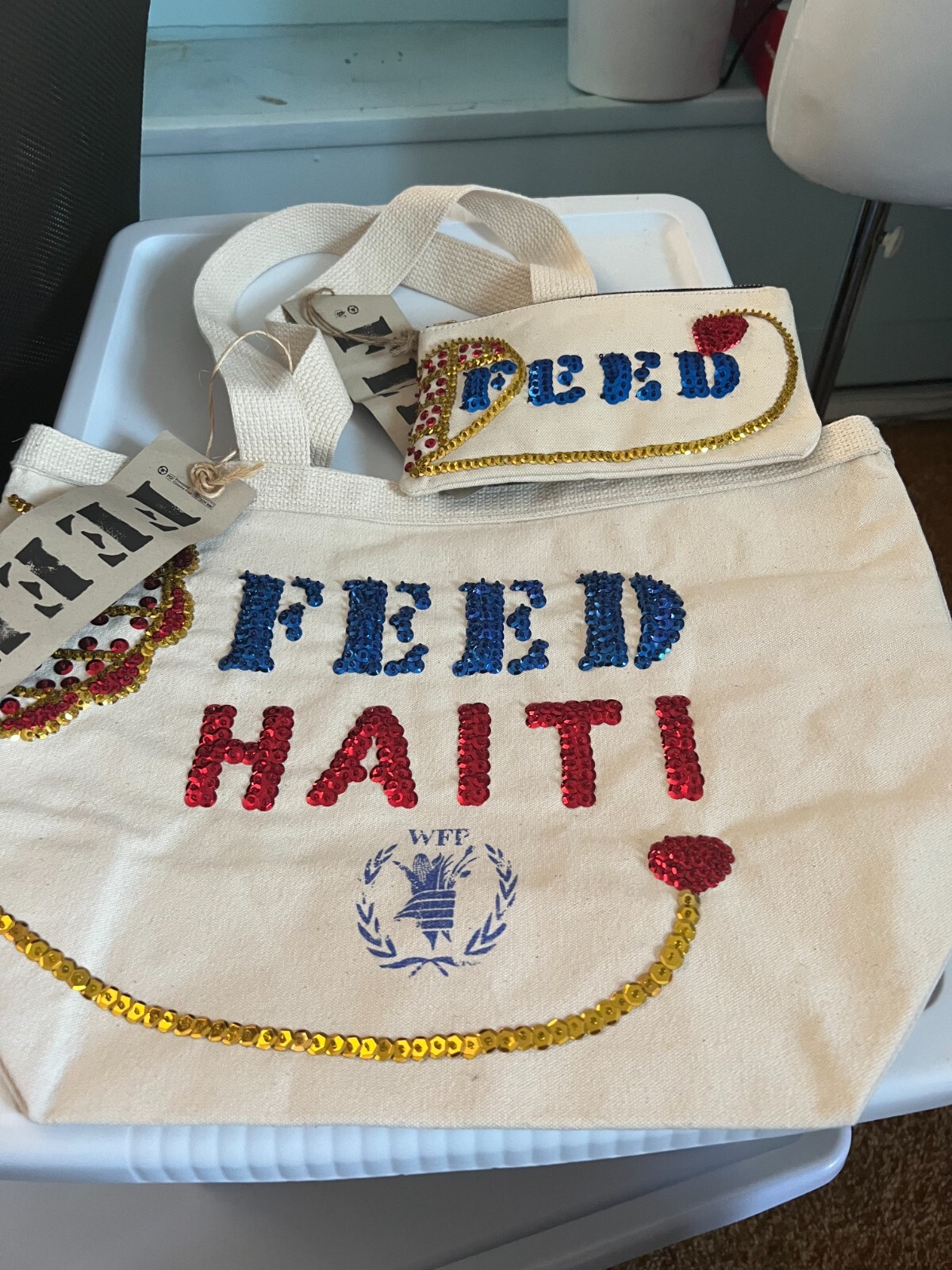 WFP Feed Haiti Tote Bag And Clutch | eBay