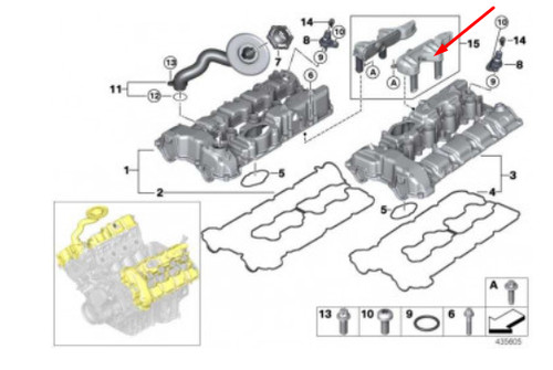 NEW BMW 5 F10 OIL SEPARATOR 11158636540 8636540 09-11 ORIGINAL | eBay