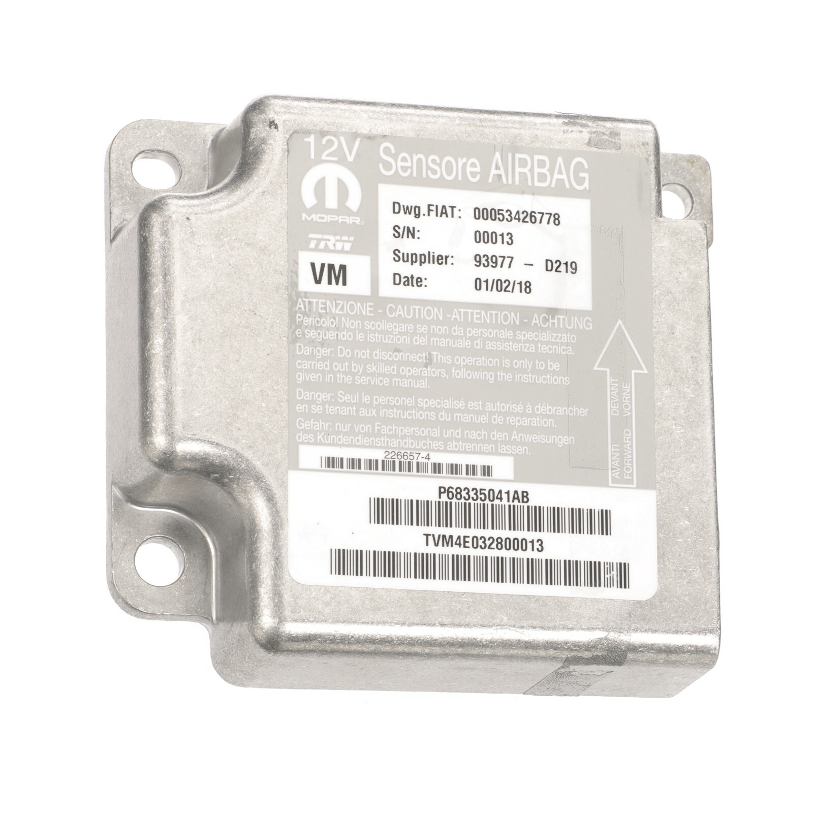 14-17 RAM PROMASTER 1500 2500 3500 AIR BAG CONTROL MODULE OEM MOPAR ...