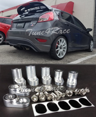 For 14-Up Ford Fiesta ST Hatchback Rear Spoiler Lip Wing Silver Riser ...