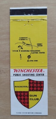 Winchester Gun Club Public Shooting Center Matchbook Cover Grass Quail ...
