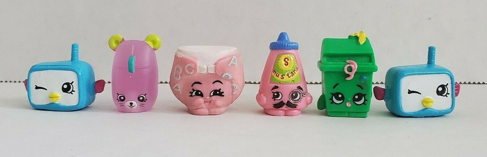 Shopkins Lot of 6 NAPPY DEE Mustard Litter Mouse Snorky Special Edition ...